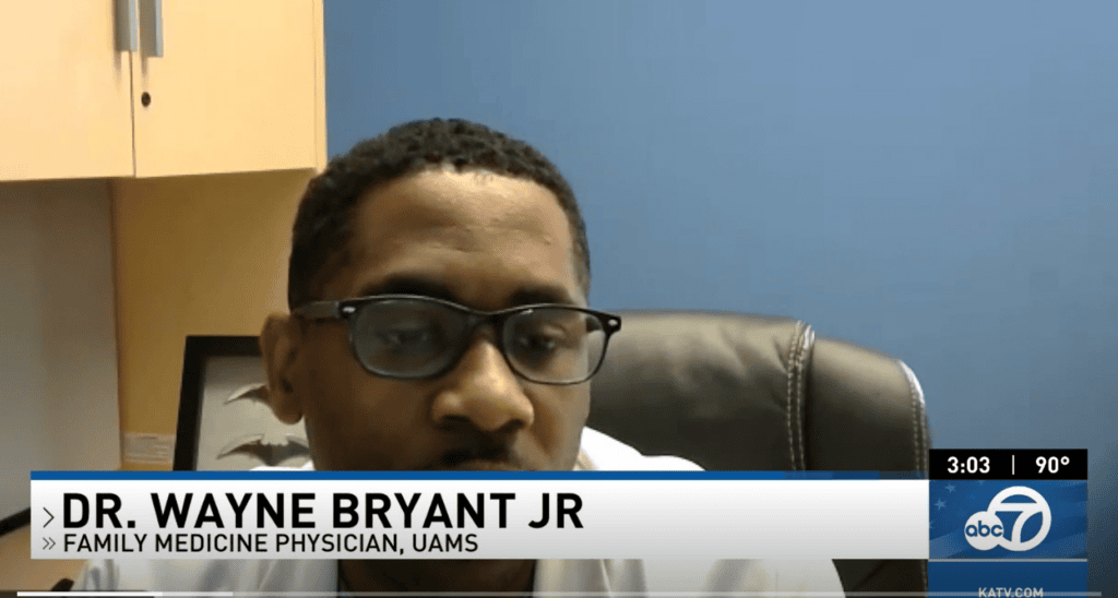 Dr. Wayne Bryant Jr. Appears on TV | UAMS Department of Family and ...