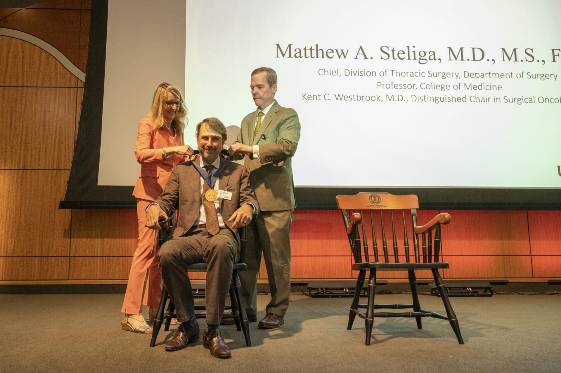 UAMS Invests Matthew A. Steliga, M.D., in Kent C. Westbrook, M.D ...